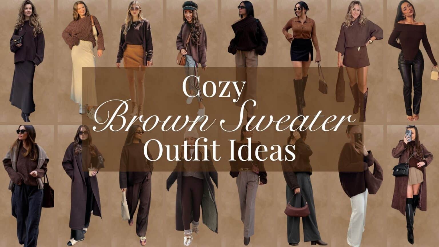 44 Brown Sweater Outfit Ideas to Stay Chic and Cozy : From Tan to ...