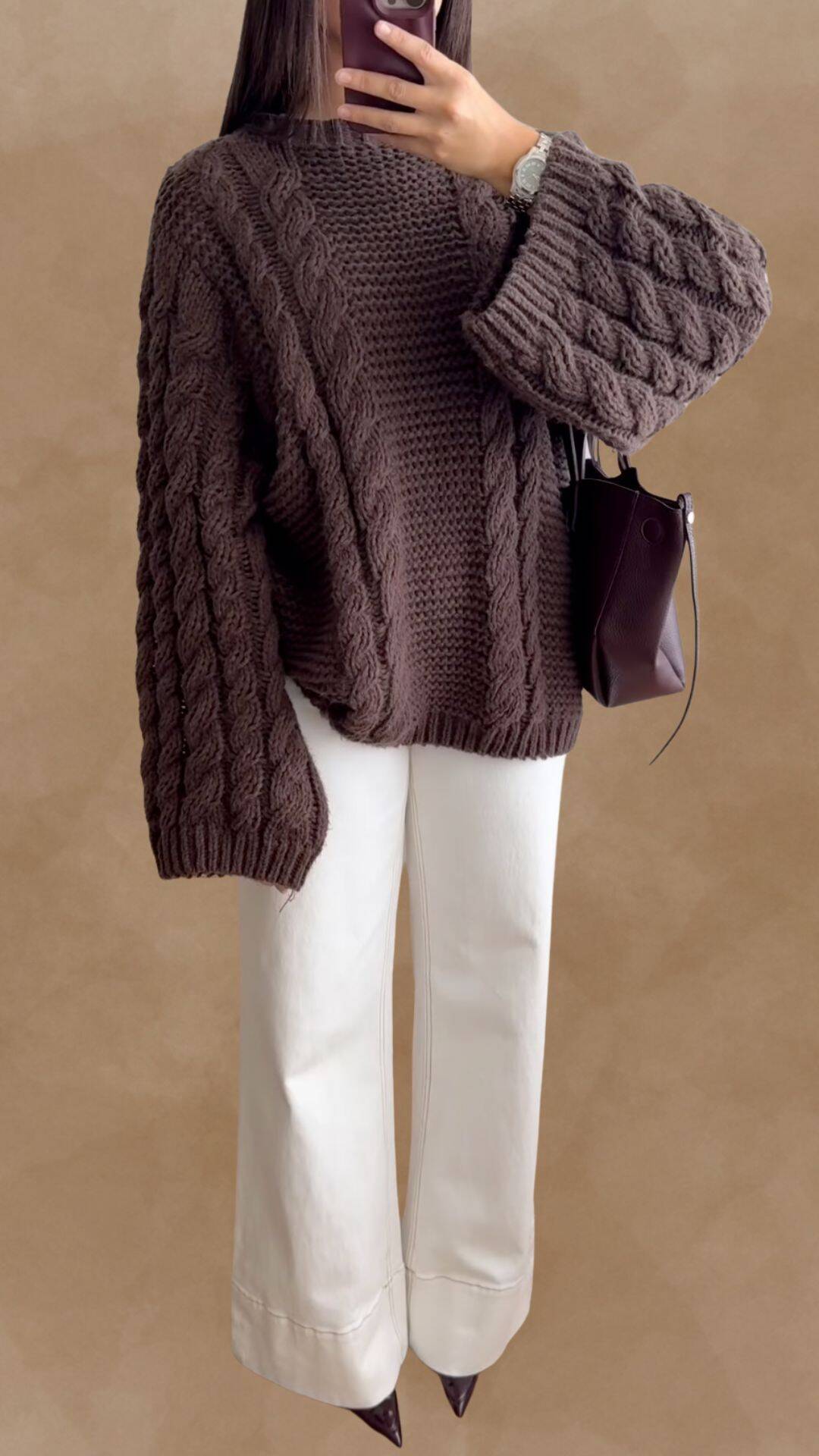 44 Brown Sweater Outfit Ideas to Stay Chic and Cozy : From Tan to ...